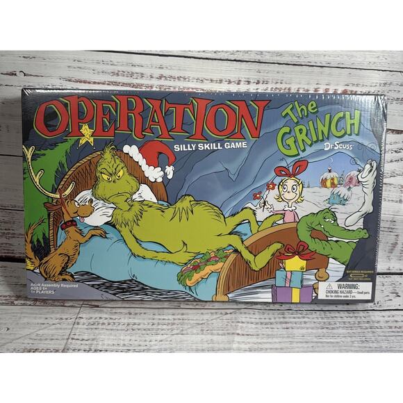 Hasbro | Games | Dr Seuss The Grinch Operation Silly Skill Game ...